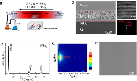 The Epitaxial Growth Of Wse2 A The Synthesis Process Of Wse2 With A