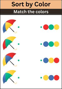 Sorting By Color Activity Color Matching Basic Concepts Worksheets