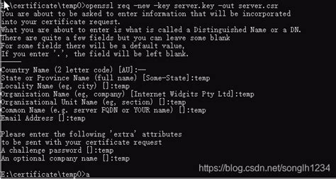openssl生成https证书 卡农 博客园