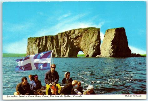 Postcard Le Rocher Perce Perce Rock Perce Province De Quebec