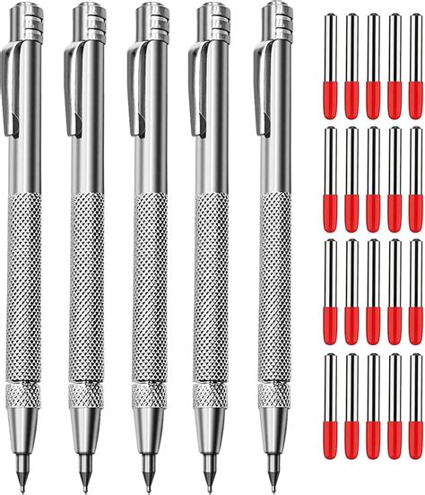 Ofasixx 5 20 Tungsten Carbide Metal Scribe Scriber Tool And Engraving Pen Set No Need