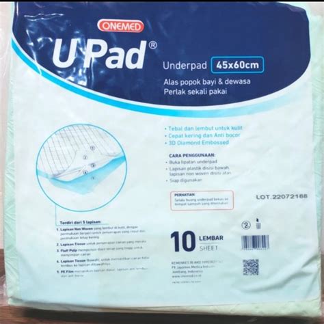 Jual Underpad 45x60 Cm Onemed Per Pak Isi 10 Lembar Underpad Upad