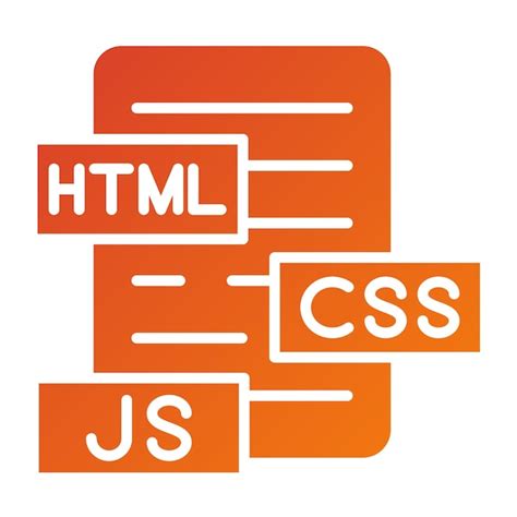premium vector html js css icon style