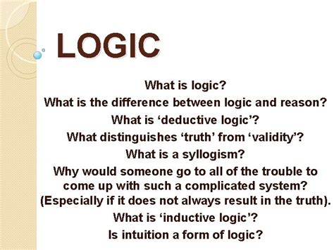 Logic What Is Logic What Is The Difference