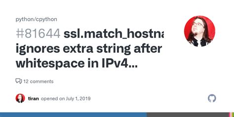 Sslmatchhostname Ignores Extra String After Whitespace In Ipv4