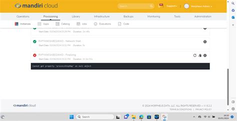 catalog windows server 2019 getting error code cannot get property