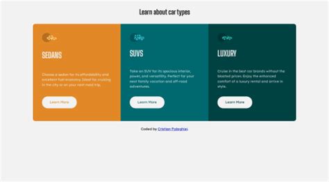 Frontend Mentor 3 Column Responsive Page Using Flexbox Coding