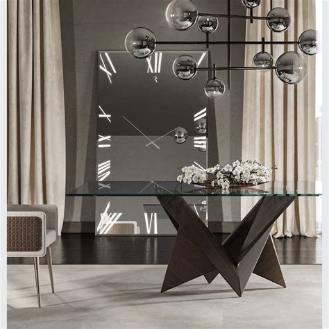 Titanium Rectangle Mirrored Clock Archipro Nz