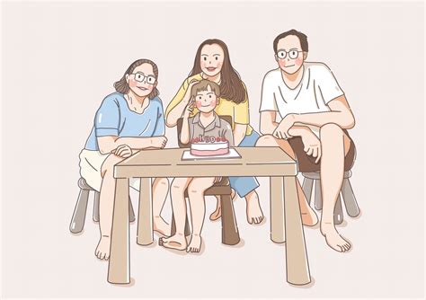 รูปวาดภาพคู่ ภาพครอบครัว