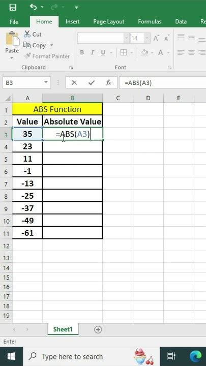 Advanced Techniques With The Abs Function In Excel Expert Tips Shorts Exceltips Exceltricks