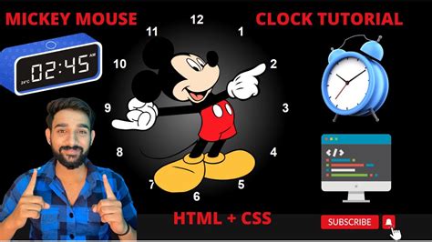 Mickey Mouse Clock Tutorial Html And Css Magic For Timekeeping Fun