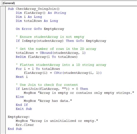 How To Check If An Array Is Empty In Excel Vba 3 Ways Excel Insider
