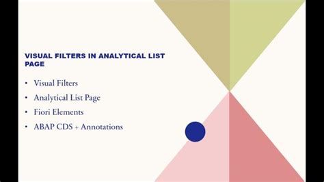 visual filters in analytical list page sap fiori elements abap cds