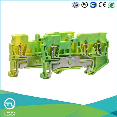 Utl Earth Push In Spring Rail Mounted Phoenix Terminal Block China Connector And Terminal