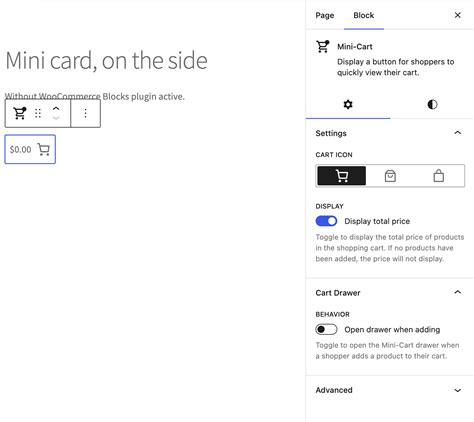 mini cart always empty gutenberg 2023 theme no caching plugins