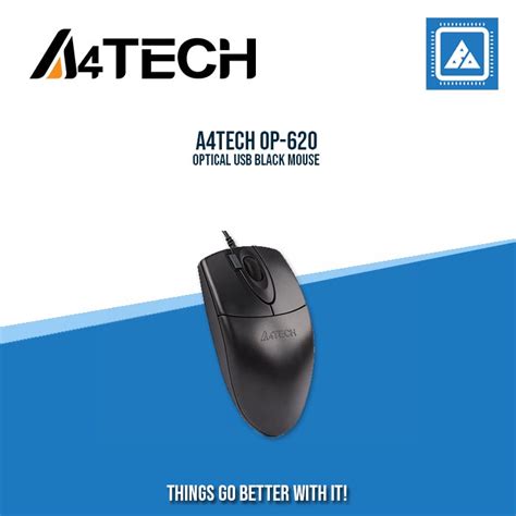 A4tech Op 620 Optical Usb Black Mouse Bluearm Computer Store