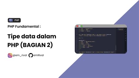 BELAJAR PHP EPS TIPE DATA DALAM PHP BAGIAN YouTube