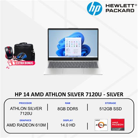 Jual Laptop Hp Baru Athlon Silver 7120U 8Gb 512GB 14 Fhd Win 11 Home Original Shopee Indonesia