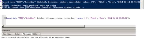 Sql Insert Fails In Psql Exe Created From Powershell Stack Overflow