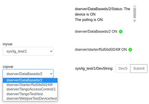 Variable Selector Widget — Taranta 2104 Documentation