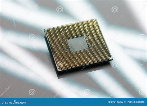Pins Of A AMD Ryzen 5 CPU Processor On Grey Background Editorial Stock Photo Image Of Round