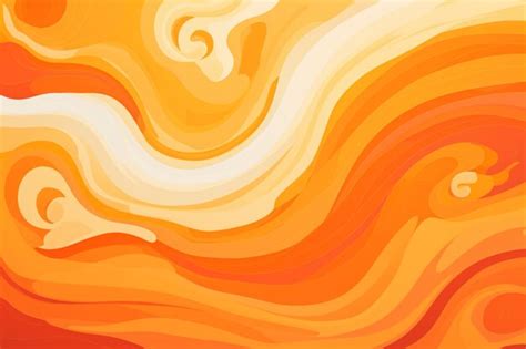 An Orange Background With Swirling Angular Patterns Premium Ai