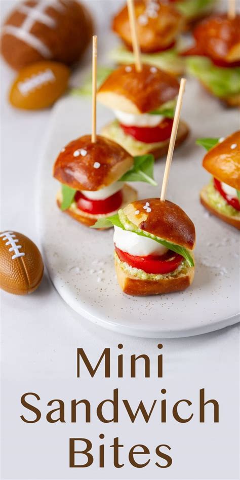 Mini Sandwich Bites Made With Pretzel Bites Are Fun To Add To Your