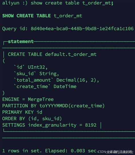 06 clickhouse的表引擎 clickhouse 建表语句 csdn博客