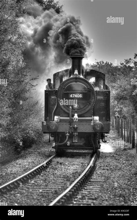 Lms Class 3f 0 6 0 Tank Engine No 47406 Approaching Bitton Station