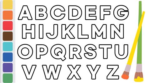 알파벳놀이 알파벳 동요 들으며 그림자 따라 알파벳 그리고 알록 달록 물감으로 색칠하기abc Song Alphabet Drawings And Coloring