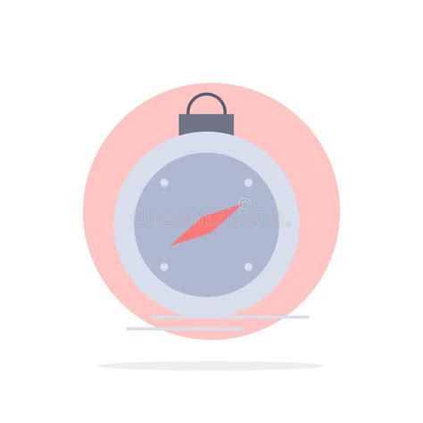 Compass Direction Navigation Gps Location Flat Color Icon Vector Stock Vector Illustration