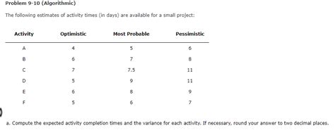 solved problem 9 10 algorithmic the following estimates of