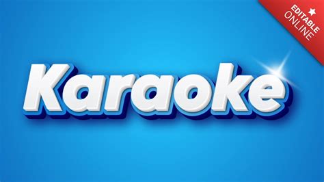 Karaoke Clean 3d Text Effect Generator