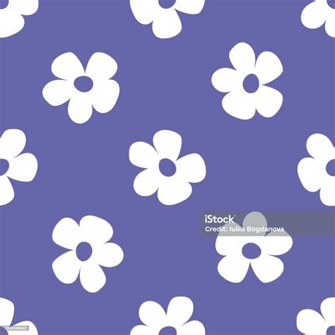 직물 프린트 직물 선물 포장지를위한 귀여운 만화 꽃과 매끄러운 패턴 아이들을위한 다채로운 벡터 트렌디 한 색상 2022 배경에 플랫 스타일 0명에 대한 스톡 벡터 아트 및