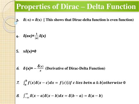 Ppt Dirac Delta Function Powerpoint Presentation Free Download