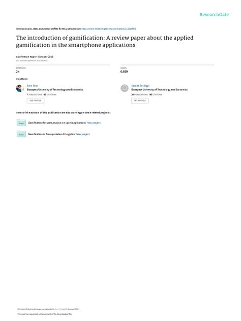 The Introduction Of Gamification A Review Paper Ab Pdf Motivation Motivational