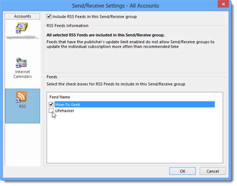 How To Disable Rss Feeds From Updating Automatically In Outlook 2013