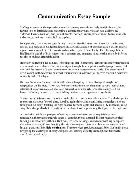 Effective Communication Essay Pdf Technology And Computing