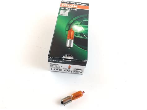 Osram Hy21w Ultra Life Lamp 21 Watt 12 Volt 64137ult Baw9 E1 Hy21w Lamp