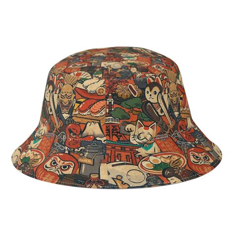 럭키 고양이 일본 스타일 버킷 모자 여름 자외선 차단 파나마 모자 남성 스트리트웨어 어부 모자 직송 신제품 Aliexpress