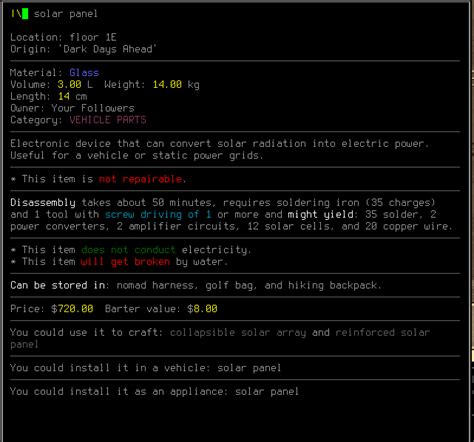 Loose Solar Panels Cannot Be Repaired · Issue 62235 · Cleverravencataclysm Dda · Github