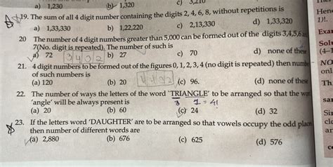 Find The Sum Of All 4 Digit Numbers Containing The Digits 2 4 6 8 With