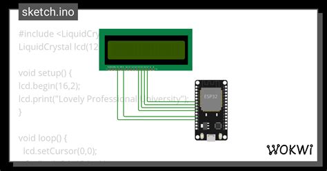Lcd Scroll Wokwi Esp32 Stm32 Arduino Simulator