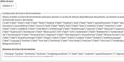 ckeditor 5 buttons not visible on configuration page for full html