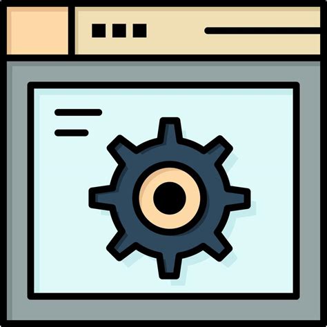 Web Setting Gear Internet Flat Color Icon Vector Icon Banner Template