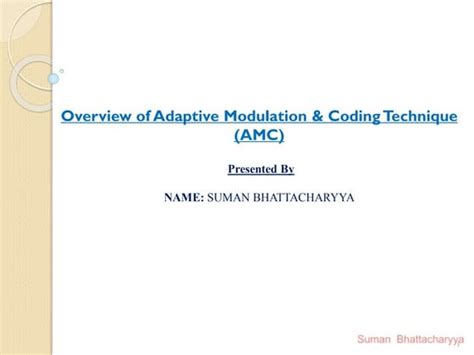 Adaptive Modulation And Coding Technique Ppt