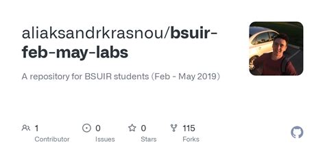 Github Aliaksandrkrasnou Bsuir Feb May Labs A Repository For Bsuir Students Feb May