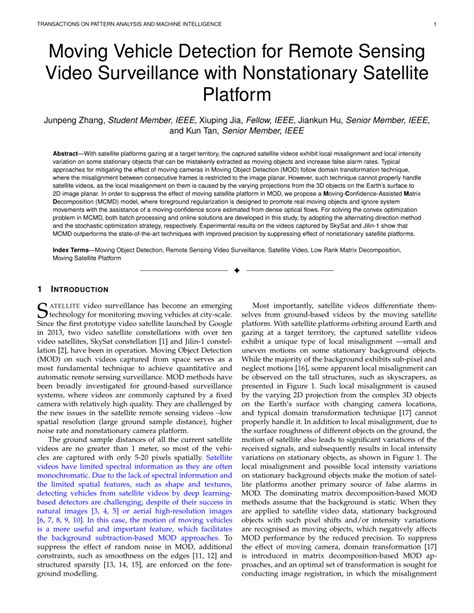 Pdf Moving Vehicle Detection For Remote Sensing Video Surveillance