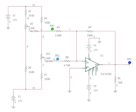 Voltage Differential Amplifier8 1 Multisim Live