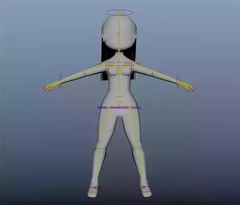 Low Poly Chibi Female Rigged 3d Model Cgtrader